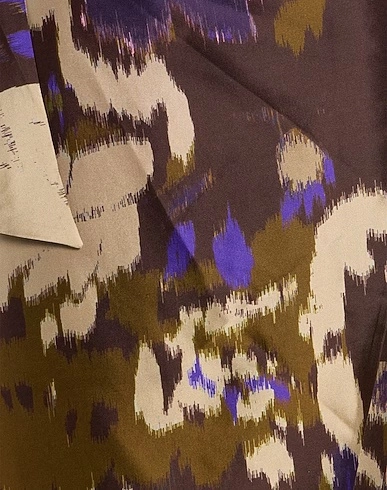Max Mara Multicolor Satin Midi Skirt