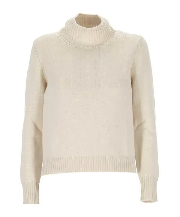 GRAN SASSO Ribbed-knit Mock-neck Sweater