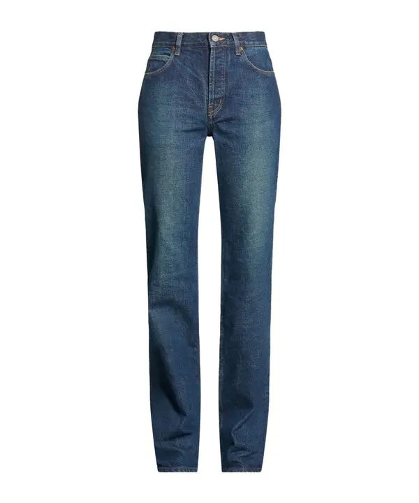 Saint Laurent Dark Straight-leg Jeans - Blue