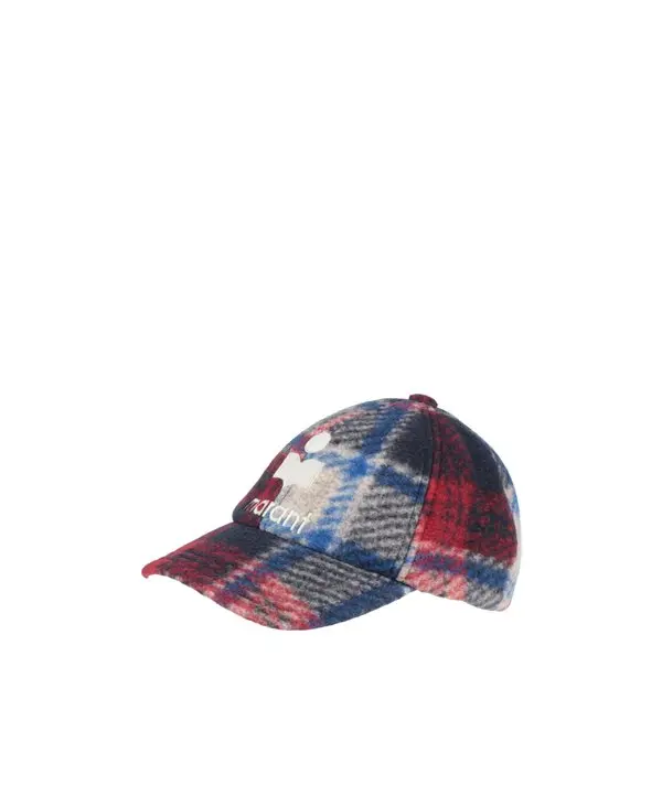 Isabel Marant Étoile Checkered Baseball Cap - Red