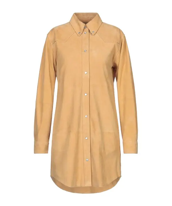 Isabel Marant Étoile Solidcolor Leather Longsleeve Shirt