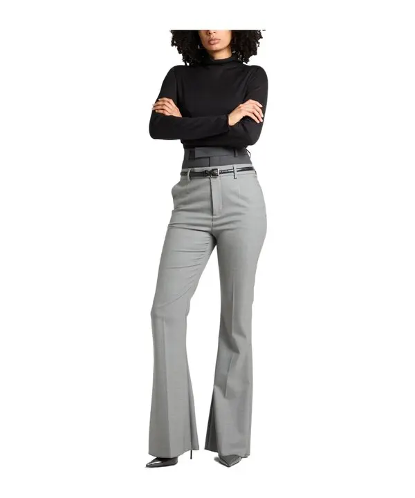 Sportmax Minimalist Solidcolor Flared Trousers