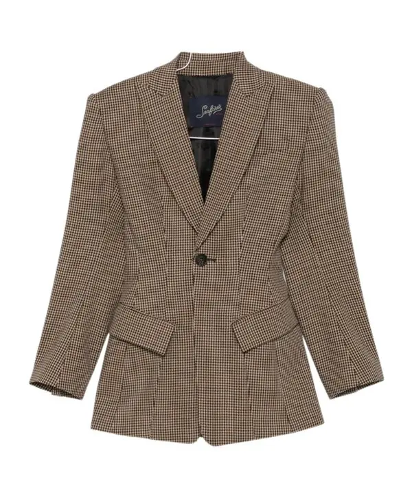 THE SEAFARER Kora Houndstooth Blazer
