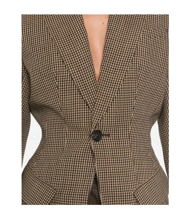 THE SEAFARER Kora Houndstooth Blazer