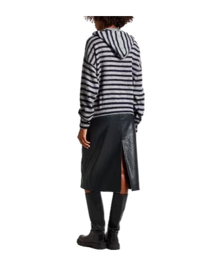 Brunello Cucinelli Striped Knit Hooded Jacket