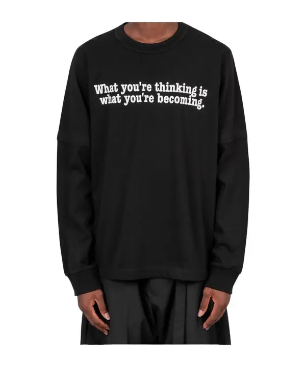 Sacai Long-sleeved Crew Neck T-shirt