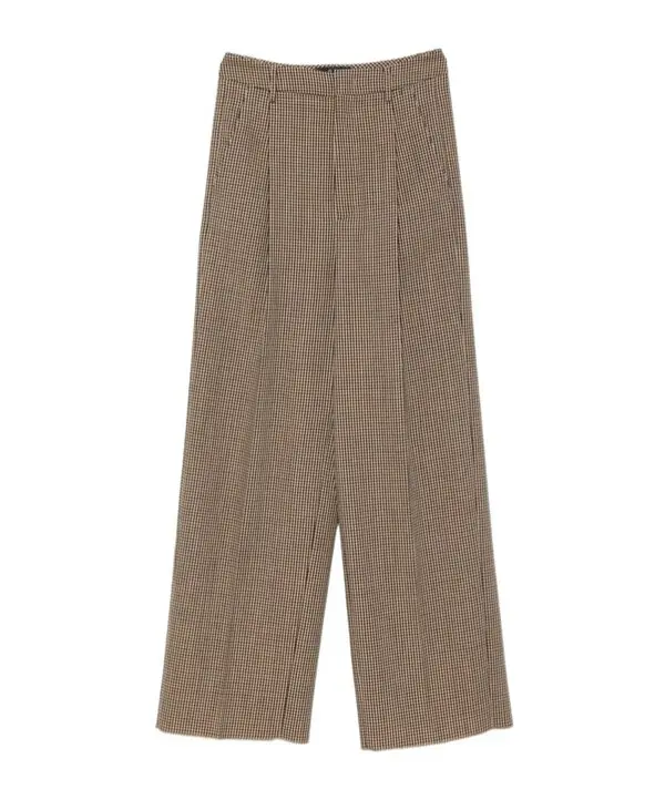 THE SEAFARER Sascia Checked Wide-leg Pants