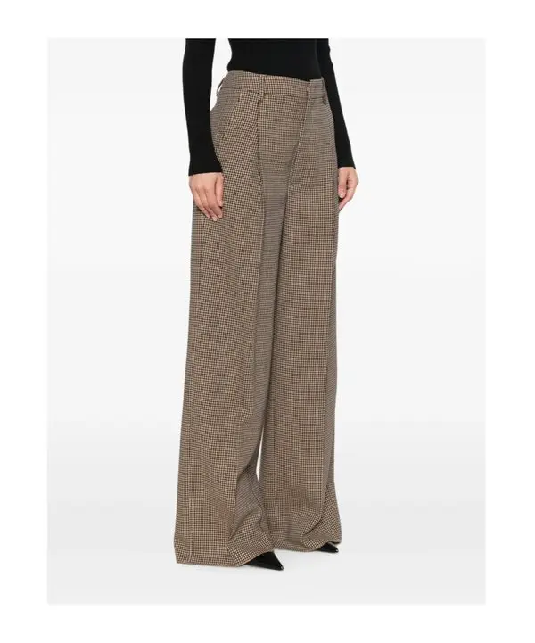 THE SEAFARER Sascia Checked Wide-leg Pants