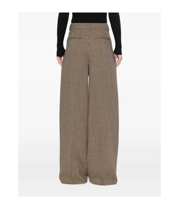 THE SEAFARER Sascia Checked Wide-leg Pants
