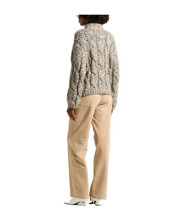 Brunello Cucinelli Thick-knit Turtleneck Long-sleeve Top