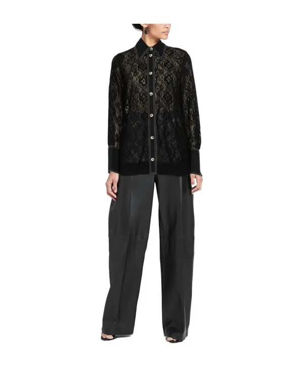 GANNI Twotone Longsleeve Shirt