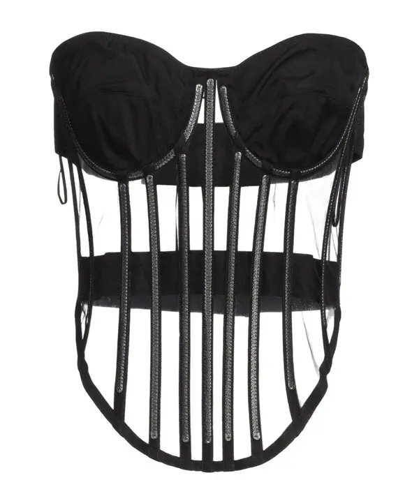 Dolce & Gabbana Solid-colored Fishnet Sleeveless Crop Top