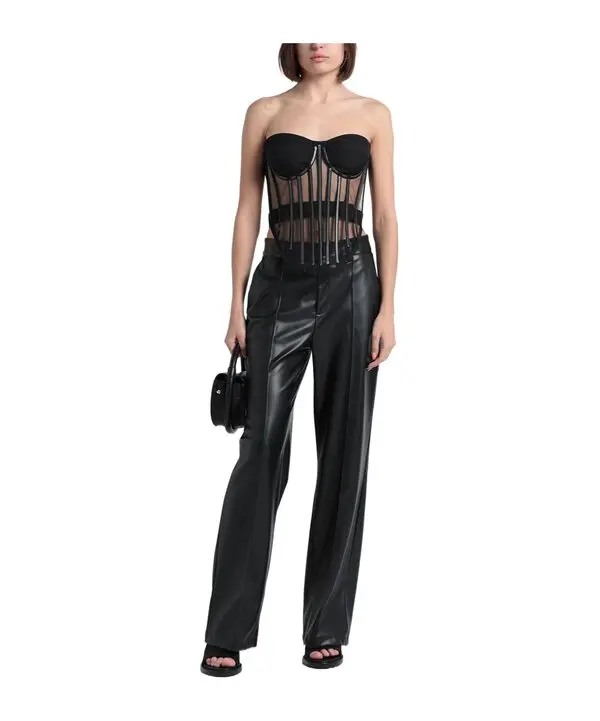 Dolce & Gabbana Solid-colored Fishnet Sleeveless Crop Top