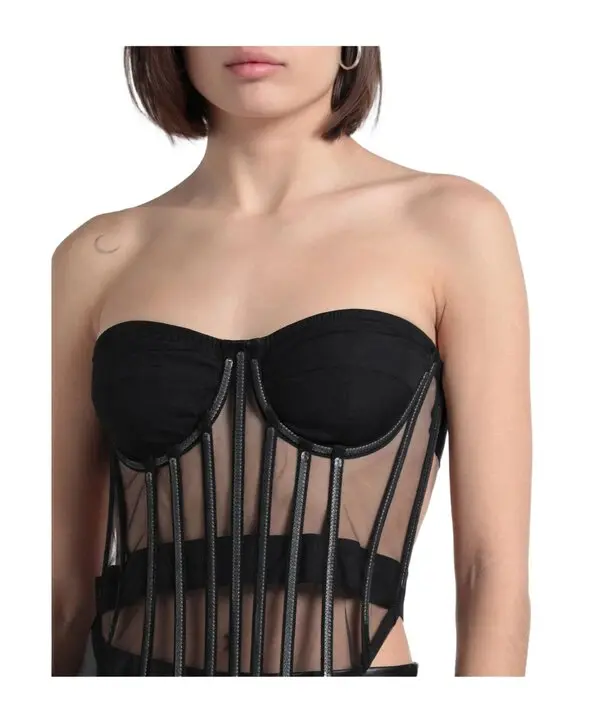 Dolce & Gabbana Solid-colored Fishnet Sleeveless Crop Top