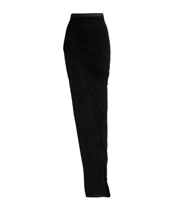 Rick Owens Solidcolor Irregularhem Skirt - Black