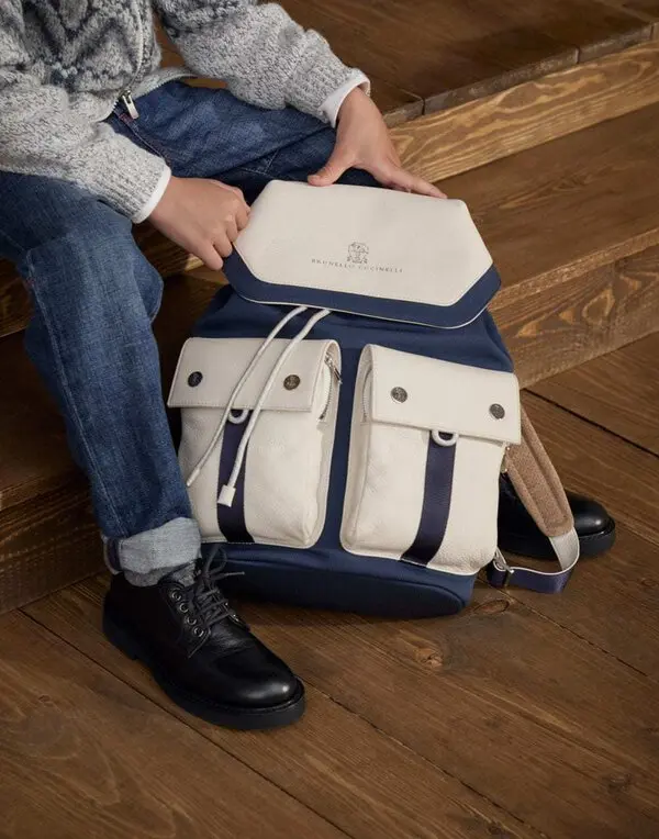 Brunello Cucinelli Double-pocket Drawstring Backpack
