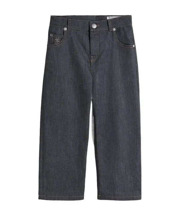 Brunello Cucinelli Five-pocket Baggy Denim Trousers - Black