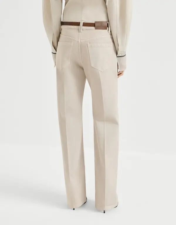 Brunello Cucinelli Dyed-denim Contemporary Loose Trousers