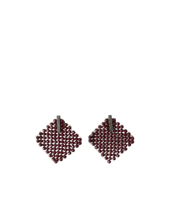 Brunello Cucinelli Hematite And Sterling Silver Earrings
