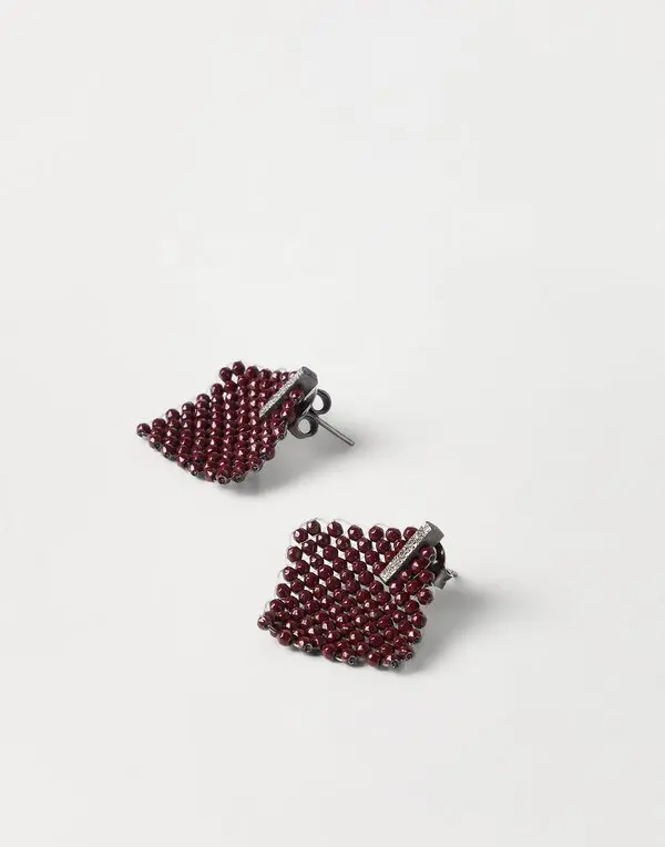 Brunello Cucinelli Hematite And Sterling Silver Earrings