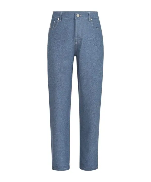 Brunello Cucinelli Virgin Wool Flannel Five-pocket Trousers