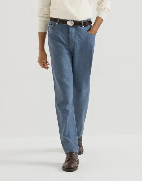 Brunello Cucinelli Virgin Wool Flannel Five-pocket Trousers