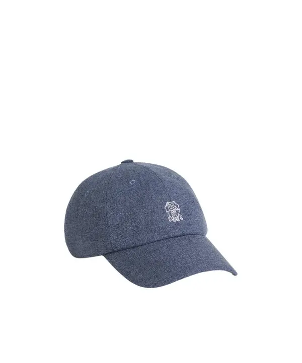 Brunello Cucinelli Virgin-wool, Cotton And Silk Baseball Cap With Logo