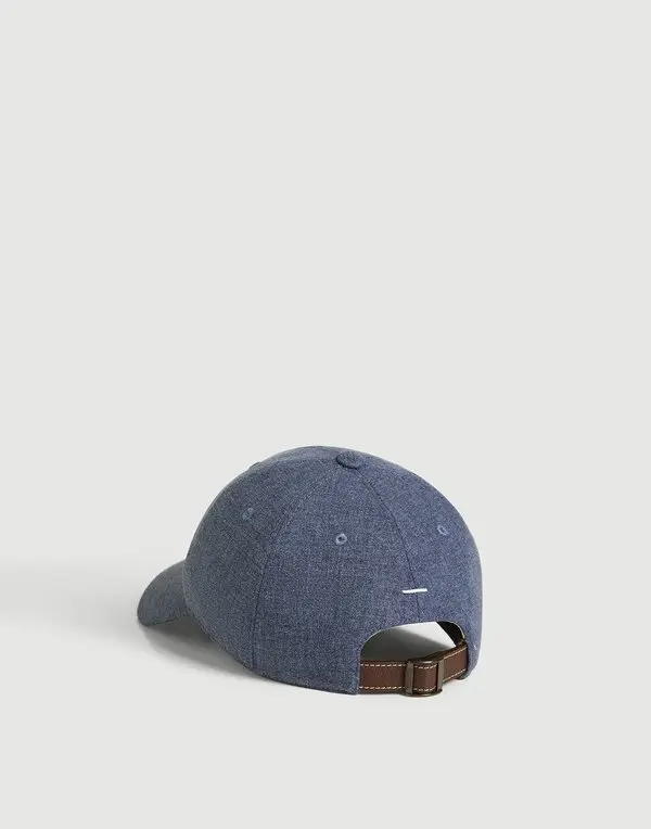 Brunello Cucinelli Virgin-wool, Cotton And Silk Baseball Cap With Logo