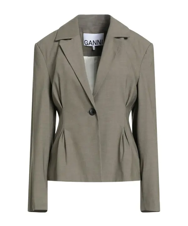 GANNI Minimalist Single-breasted Blazer