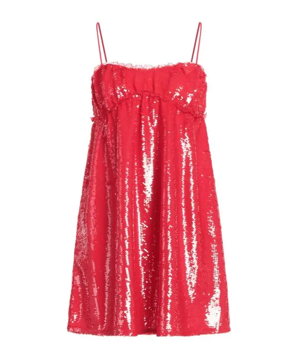 GANNI Sequin Slip Dress