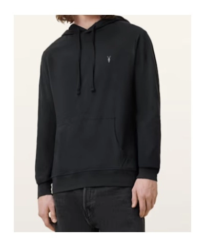 ALLSAINTS Brace Pullover Brushed Cotton Ramskull Hoodie