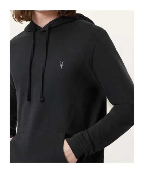ALLSAINTS Brace Pullover Brushed Cotton Ramskull Hoodie
