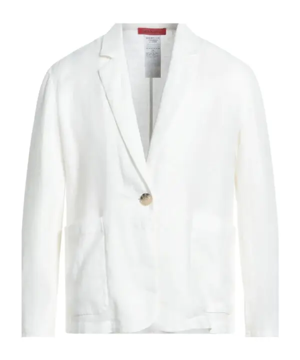 MAXCO. Linen Suit Jacket - White
