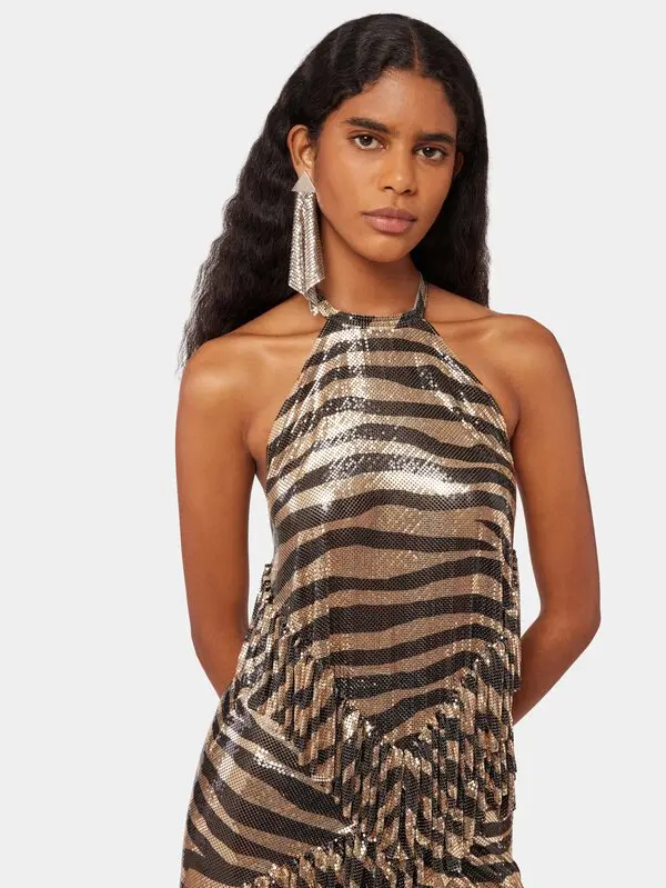 Rabanne Tiger Printed Sleeveless Top