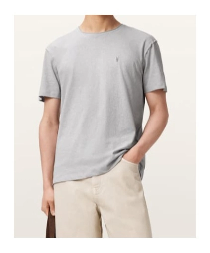 ALLSAINTS Flax Short Sleeve Ramskull T-shirt - Pebble Grey