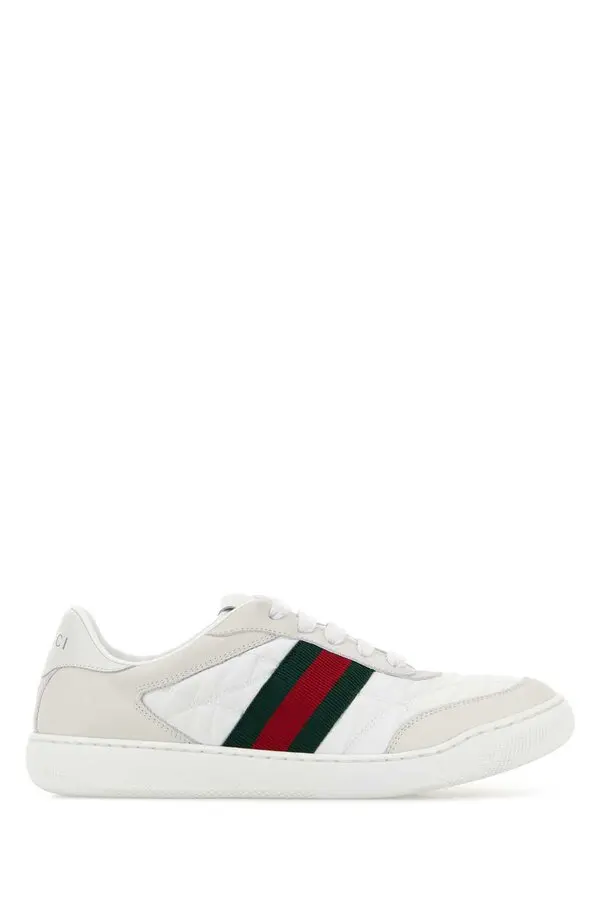 Gucci Leather And Fabric Screener Sneakers