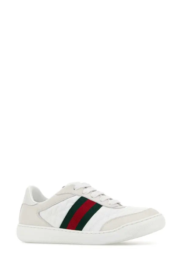 Gucci Leather And Fabric Screener Sneakers