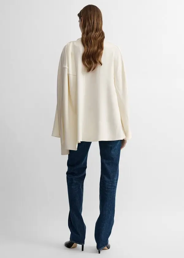 TOTEME Asymmetric Draped Cady Blouse
