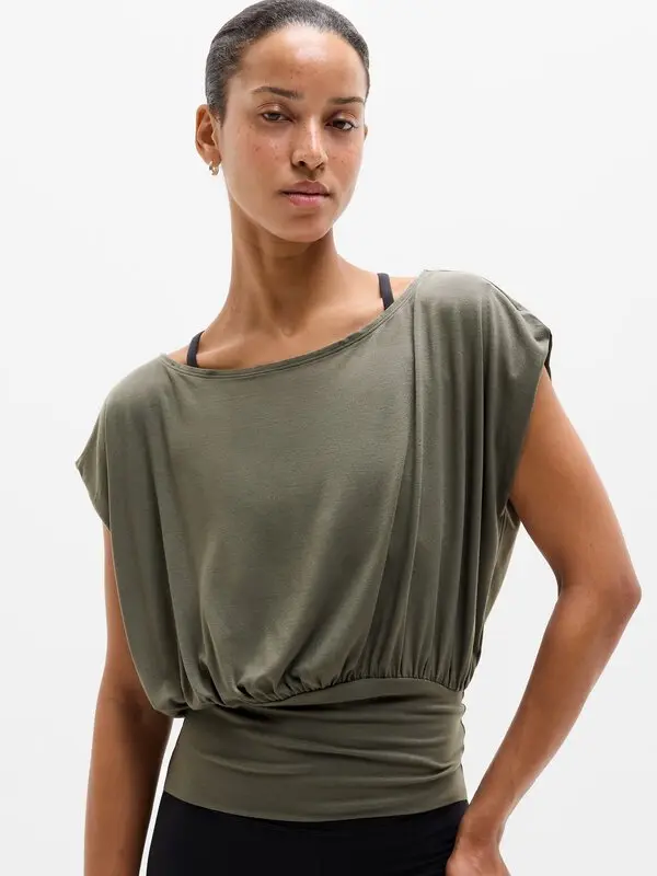 Athleta Dream Drape Tee - Jungle