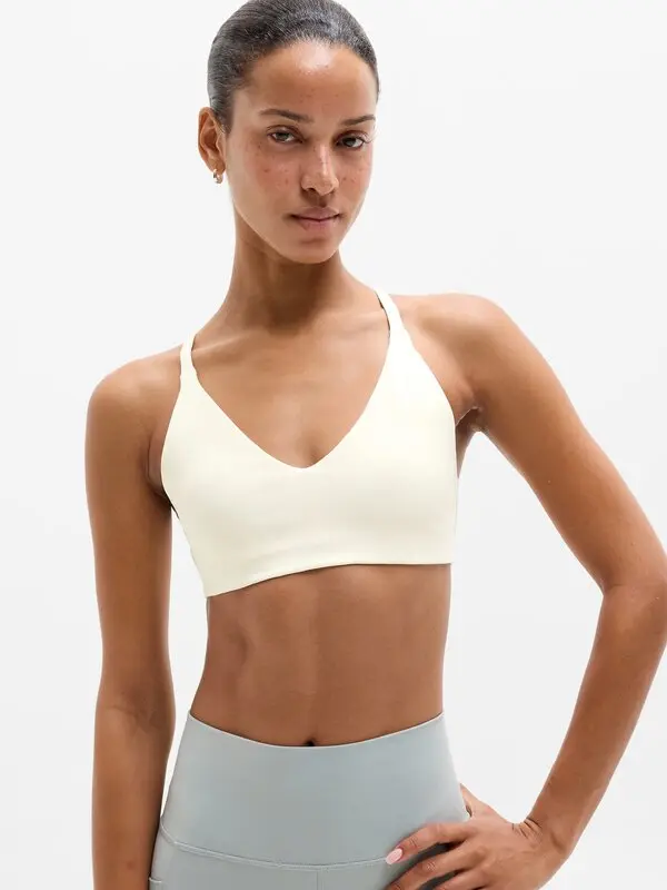 Athleta Intuition Cotton Sports Bra A-c - Pearl