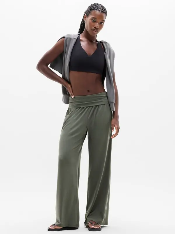 Athleta Dream Drape Mid Rise Pant - Jungle