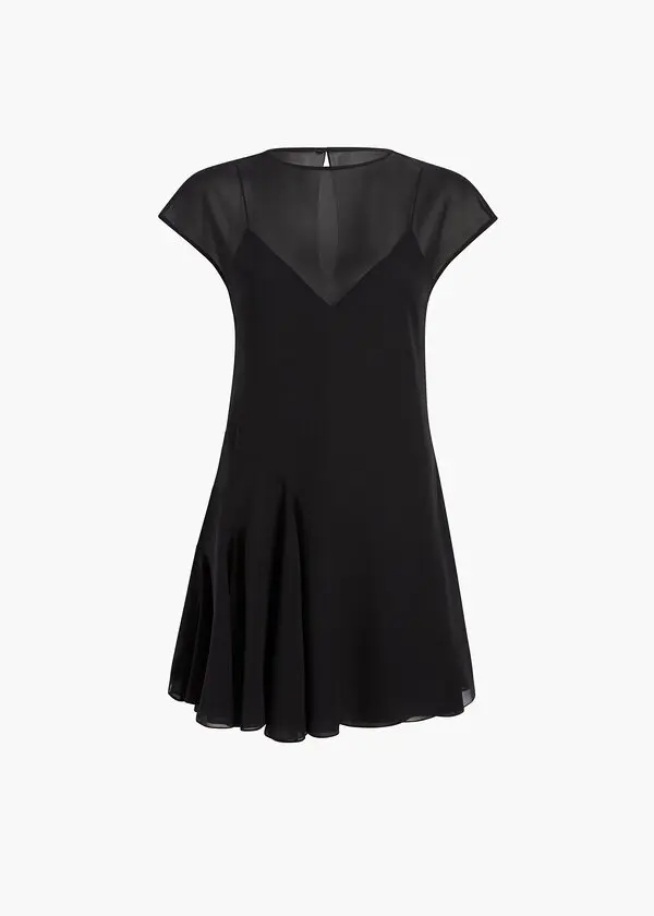 Khaite Silk Cap-sleeved Minidress - Black
