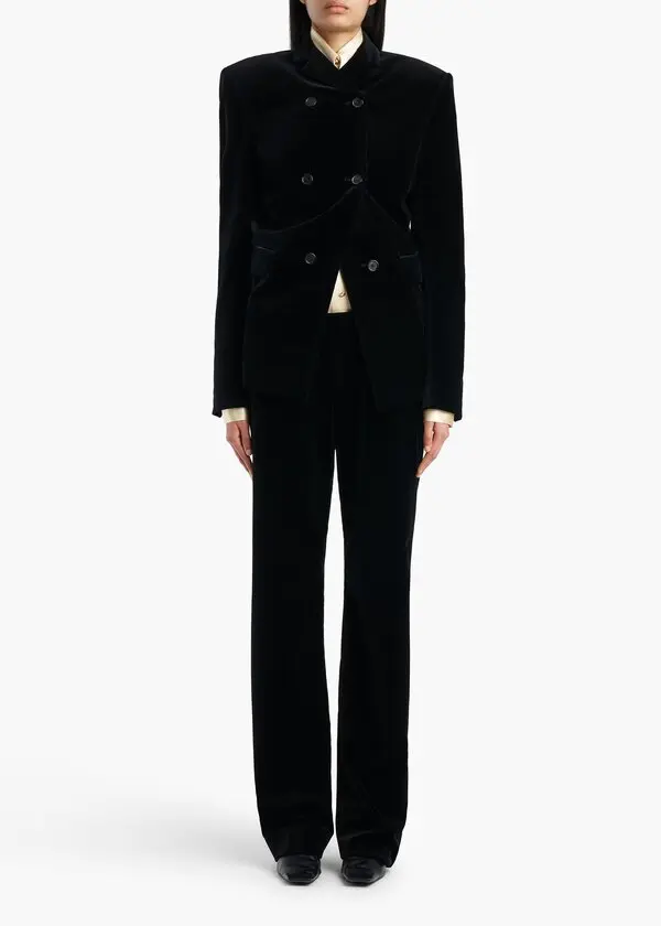 Khaite Hunter Pant In Velvet