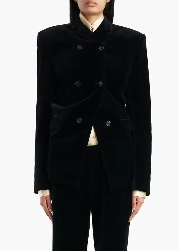 Khaite Rolo Jacket In Velvet