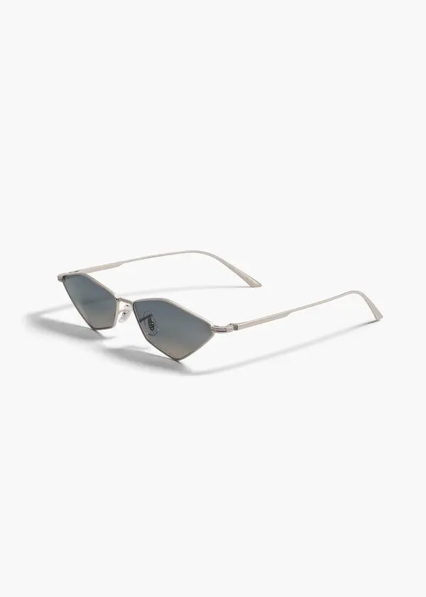 Khaite X Oliver Peoples 2001c In Silver And Dark Grey Gradient Mirror