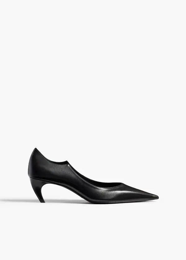 Khaite Valerie Low Pump In Glazed Leather