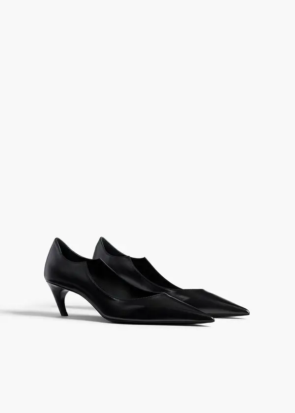 Khaite Valerie Low Pump In Glazed Leather