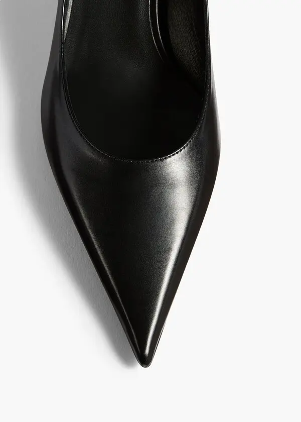 Khaite Valerie Low Pump In Glazed Leather