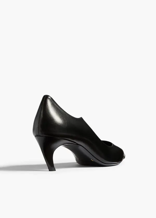 Khaite Valerie Low Pump In Glazed Leather