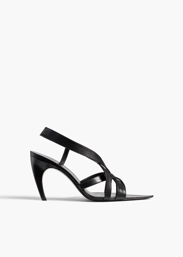 Khaite Sadie Sandal In Glazed Leather